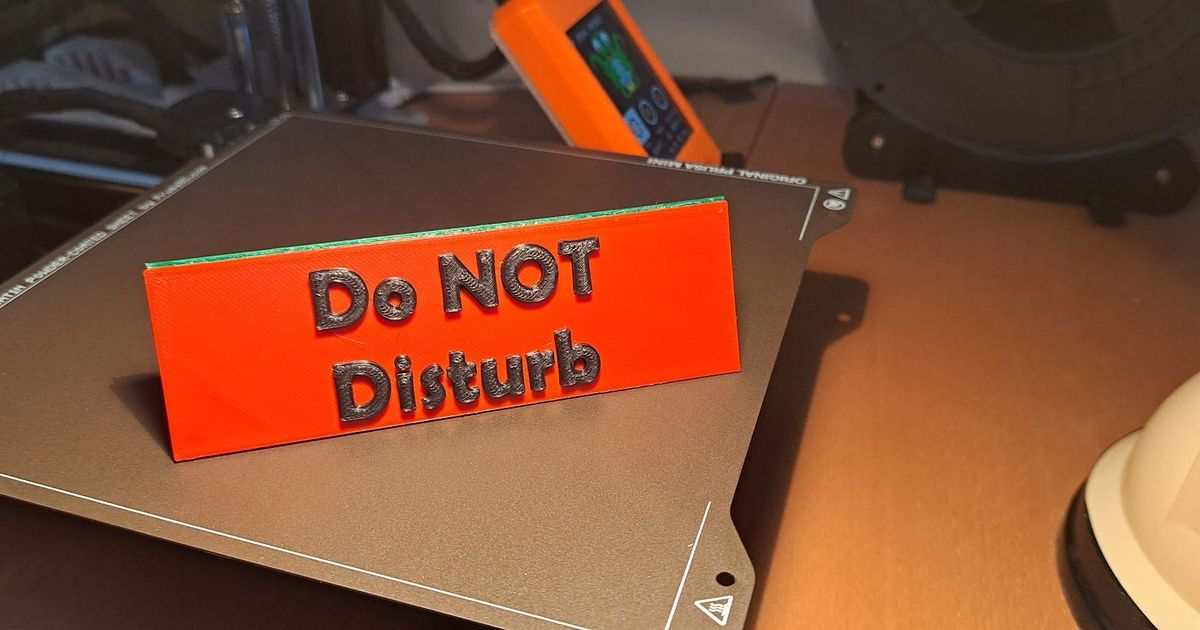 Disturb or not... Sign. by Ruiaxe | Download free STL model ...