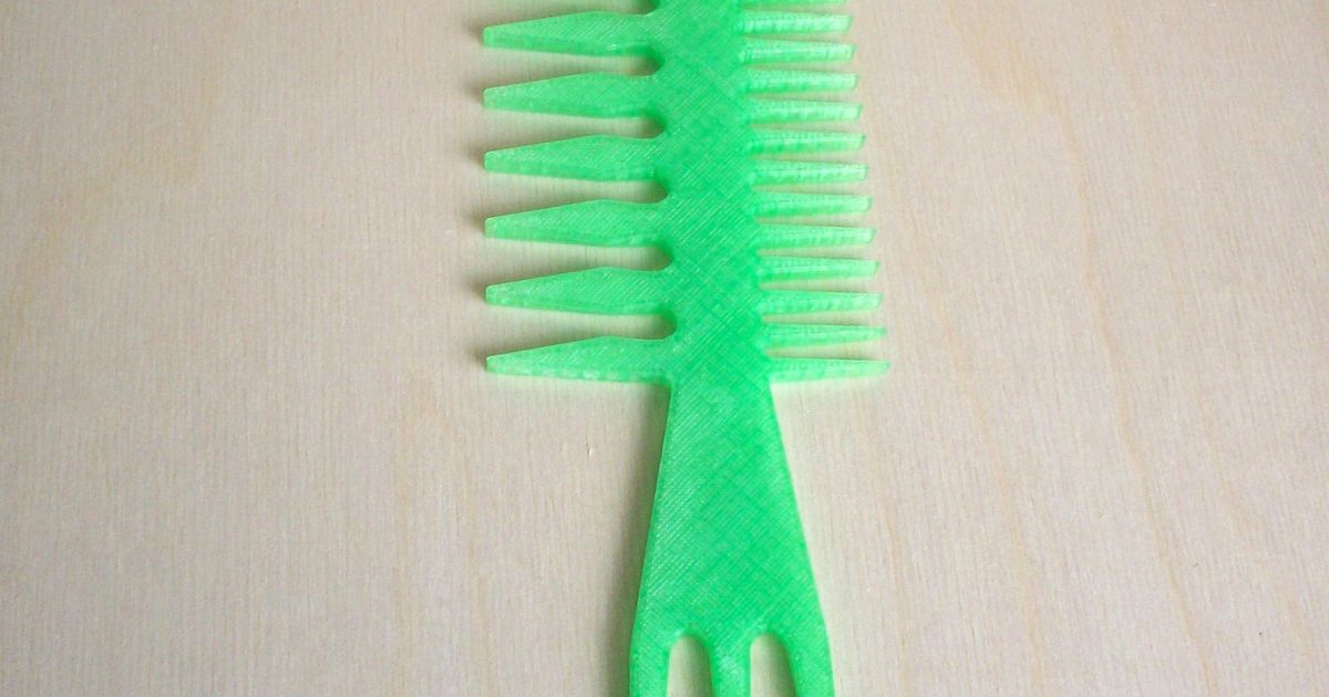 Fish Tail Bone Comb by cSandra | Download free STL model | Printables.com