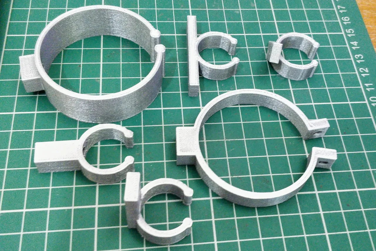 Customisable pipe clip/clamp by lloyd95g | Download free STL model ...