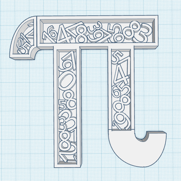 The number π by Antek M Studio | Download free STL model | Printables.com