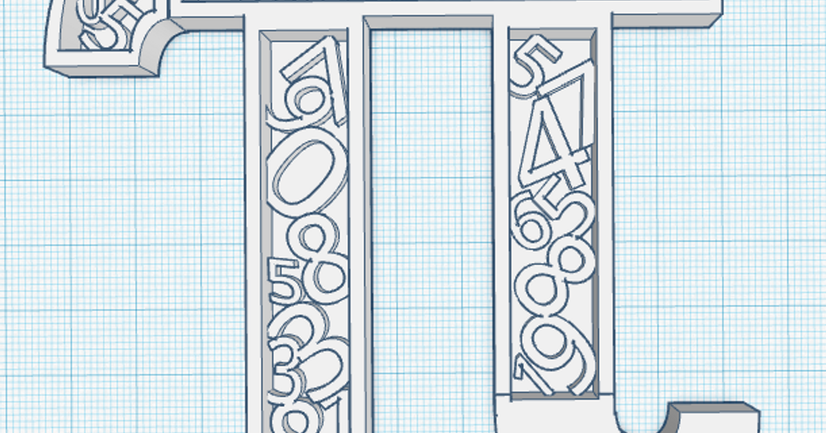 The number π by Antek M Studio | Download free STL model | Printables.com