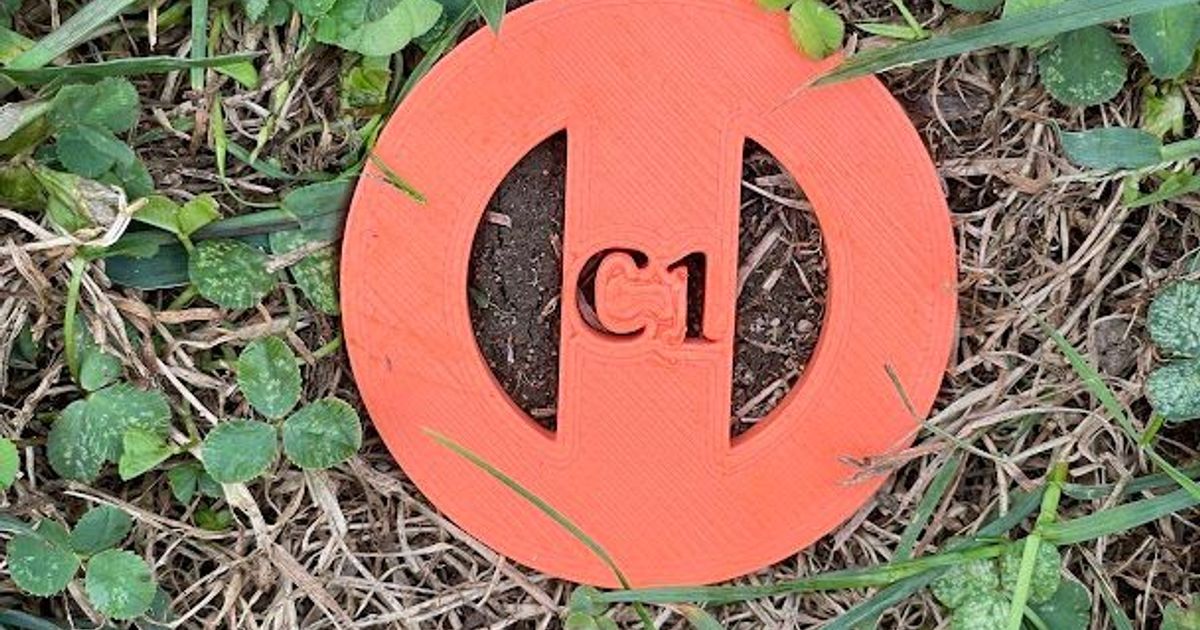 Disc Golf C1 Yard Marker by choochoobacca | Download free STL model ...