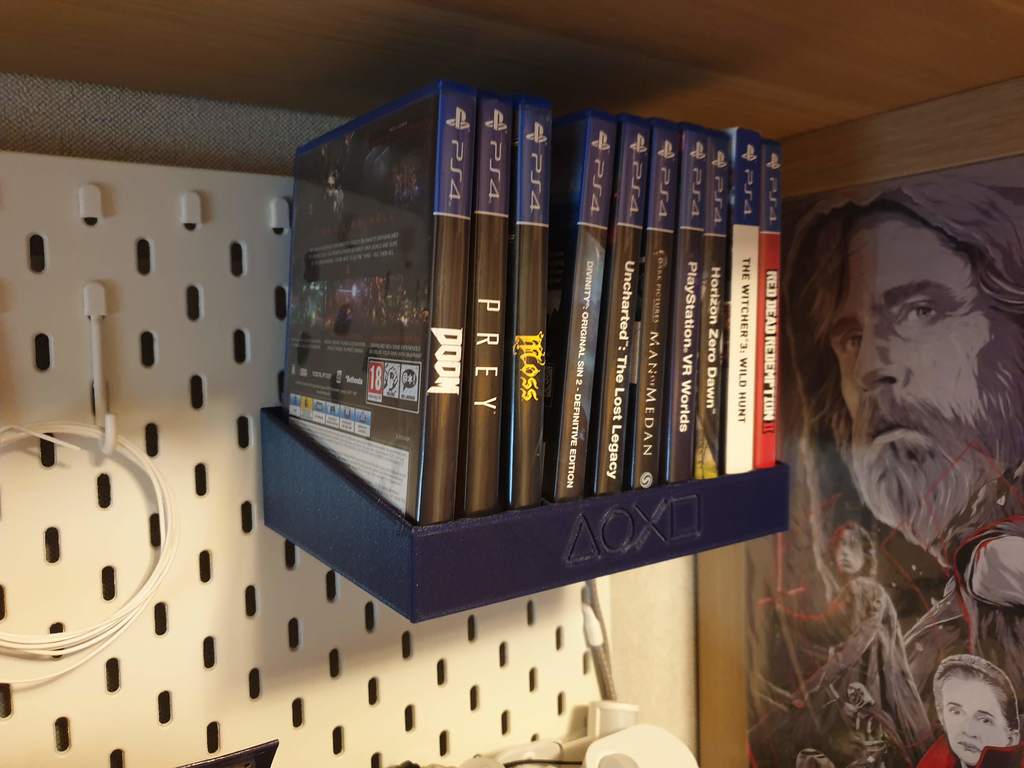 Playstation disk shelf for IKEA skadis by Arturs Bricis | Download free ...