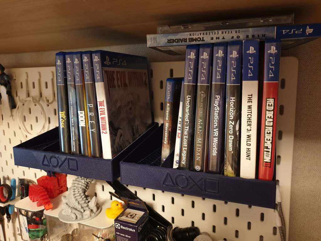 Playstation disk shelf for IKEA skadis od autora Arturs Bricis ...