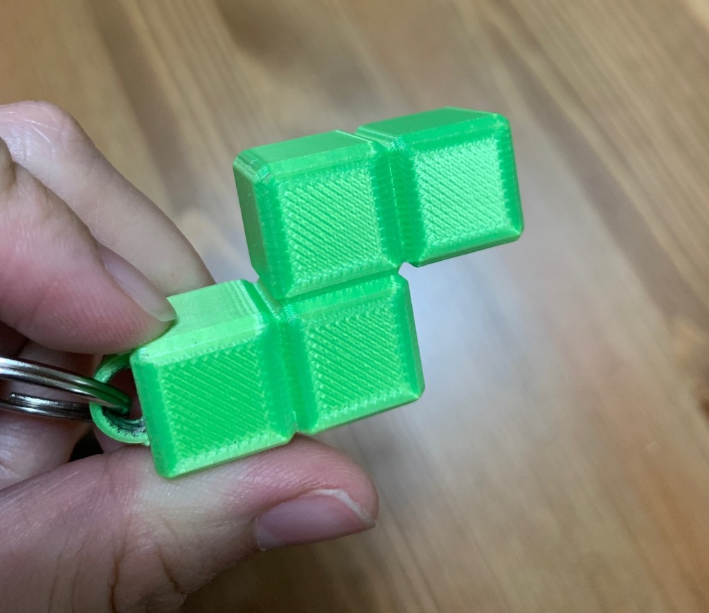 Tetris S block keychain by viviany | Download free STL model ...
