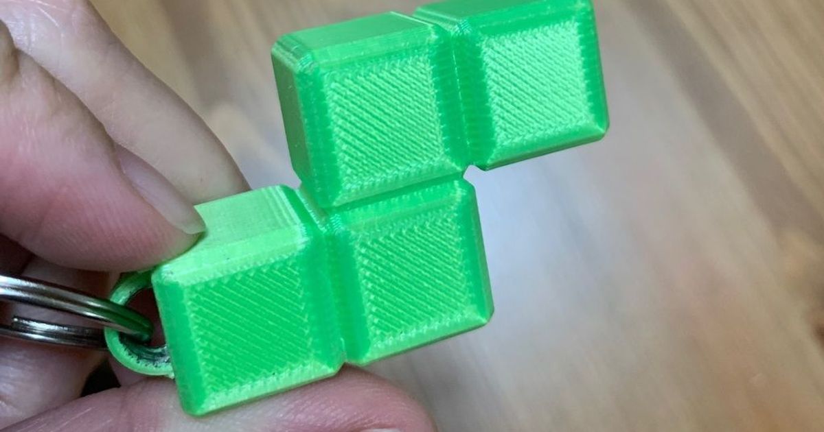 Tetris S block keychain by viviany | Download free STL model ...