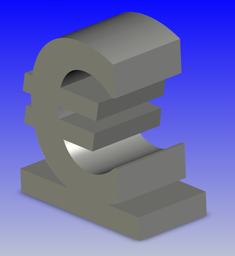 Currency sign Euro/貨幣符號歐元 by GeertL | Download free STL model ...