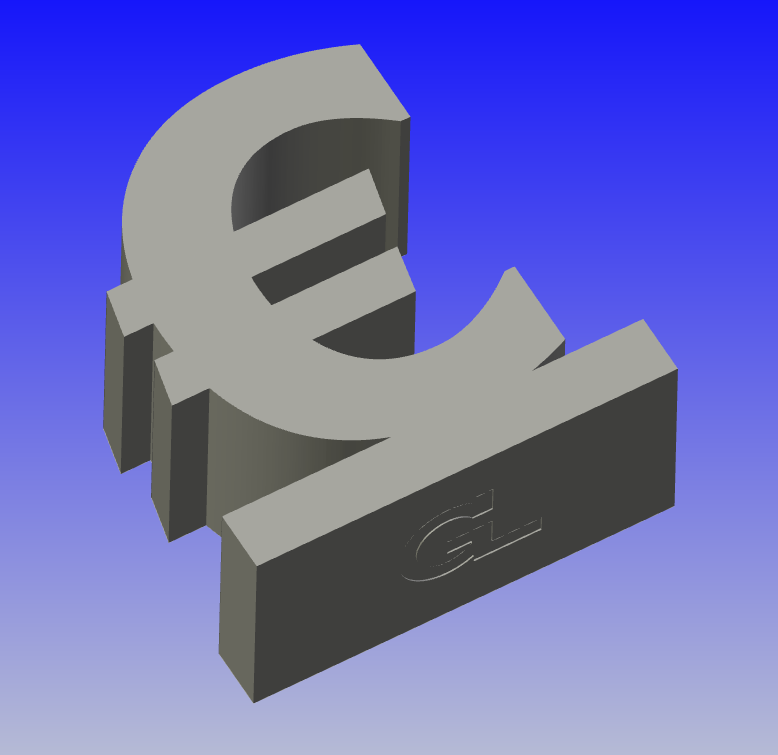 Currency sign Euro/貨幣符號歐元 by GeertL | Download free STL model ...