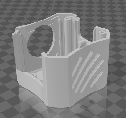 STL model and Cura project of "Quieter Ender 3 V2 Fan Shroud" by ...
