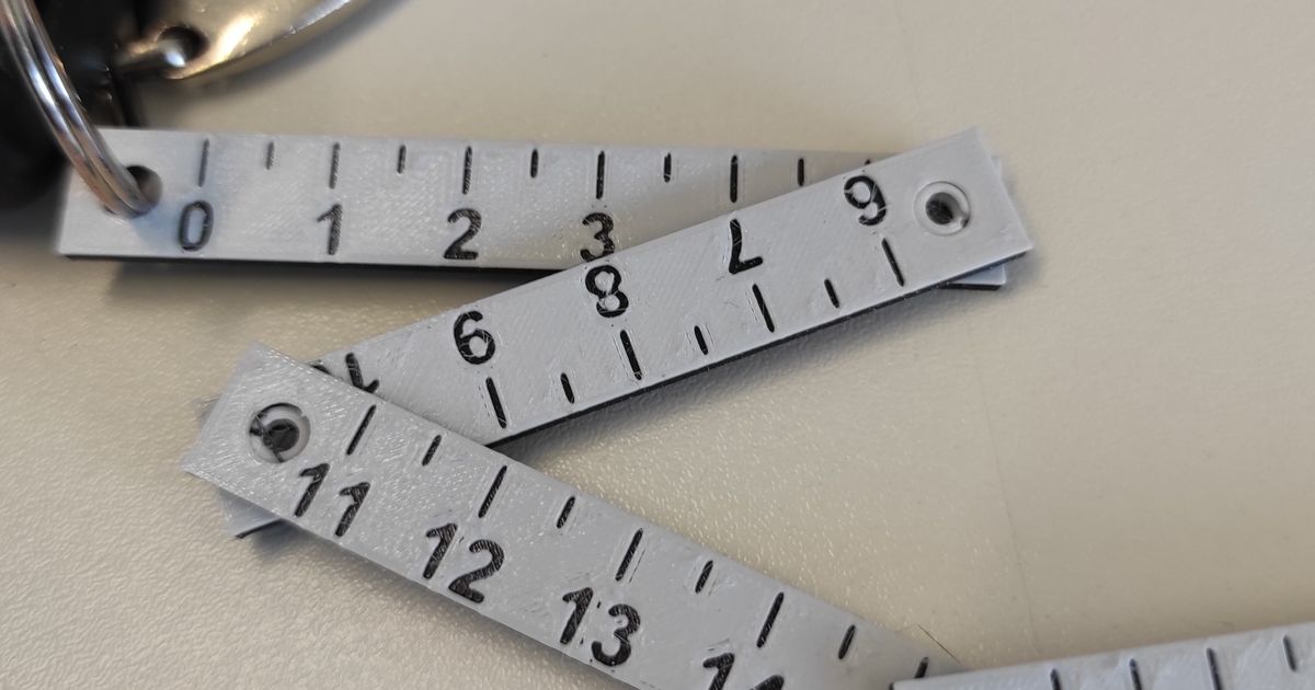 Foldable Ruler - Keychain by JrBlackRaider | Download free STL model ...