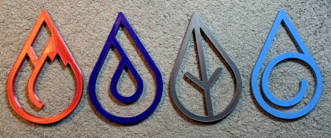 Die 4 Elemente /The Four Elements by Johination | Download free STL ...