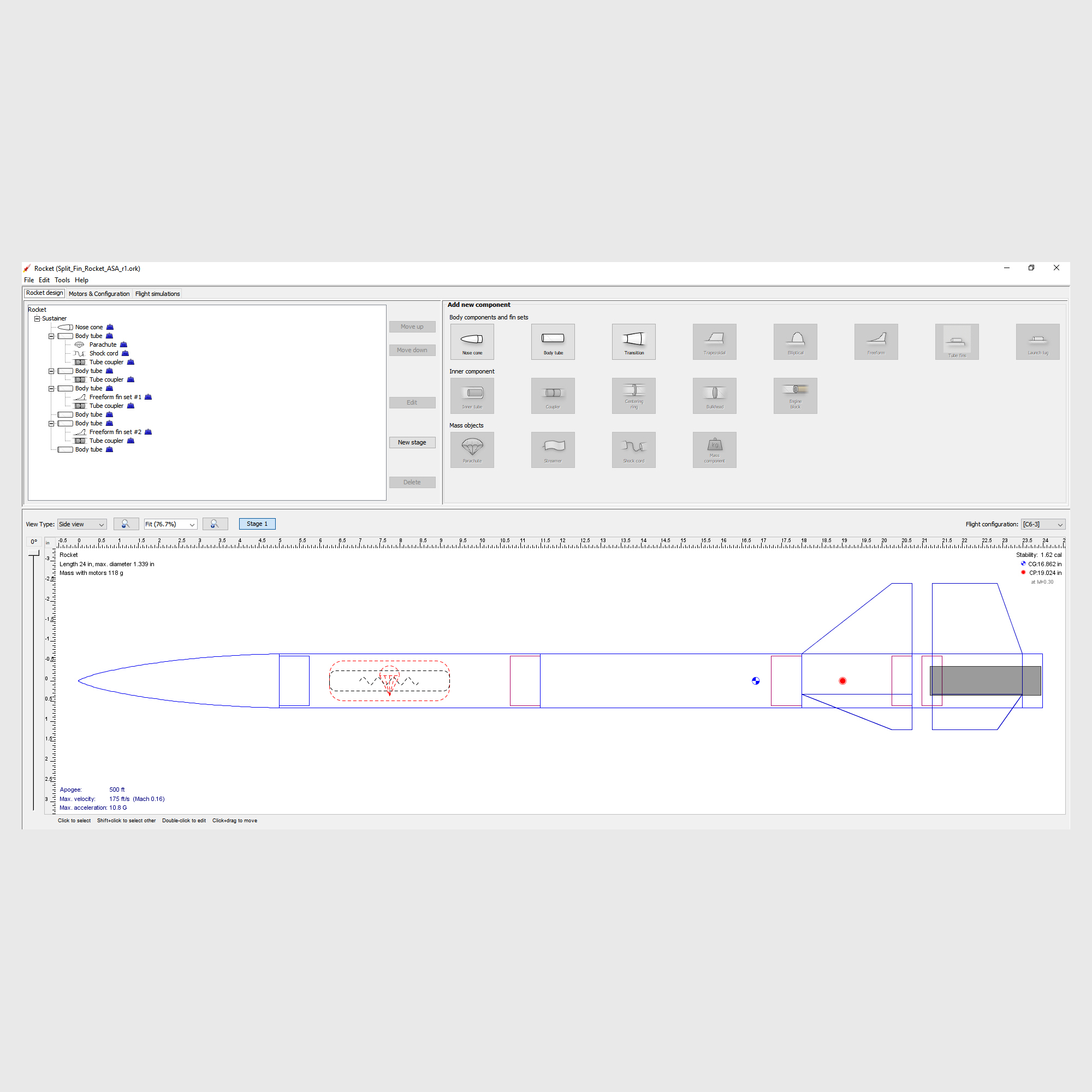 Split Fin Model Rocket by TperroneDesign | Printables Store
