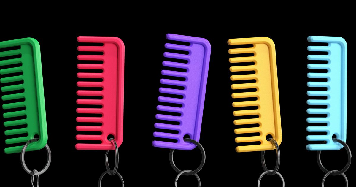 Miniature Keychain Comb by Popandsicle | Download free STL model ...