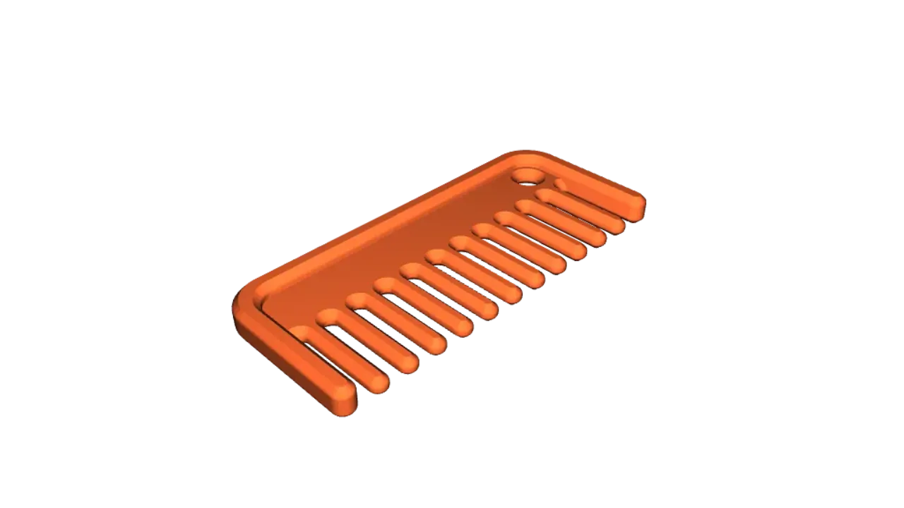 Miniature Keychain Comb by Popandsicle | Download free STL model ...