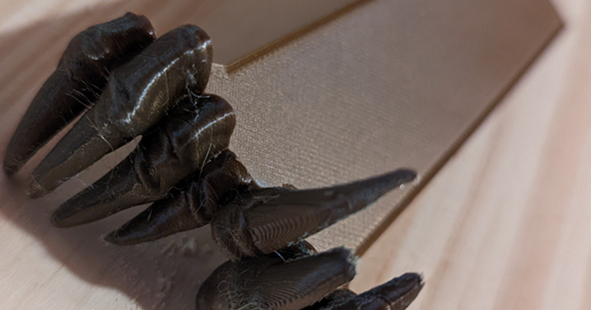 Demon Hands Bookmark (larger) by WulffN | Download free STL model ...