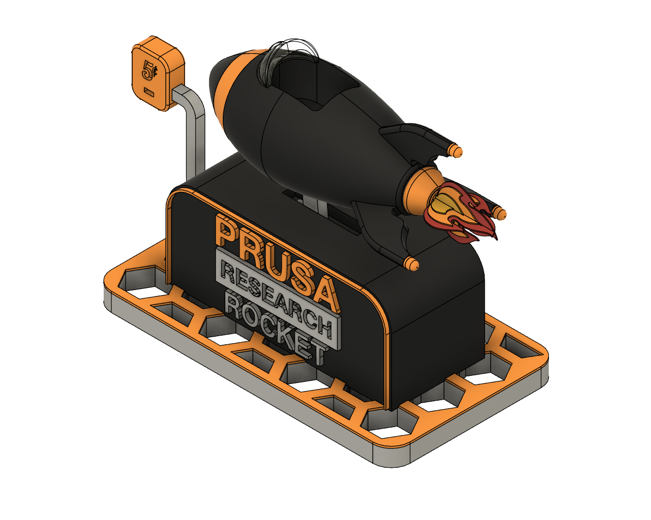 PRUSA Research Rocket von Jeanre | Kostenloses STL-Modell herunterladen ...