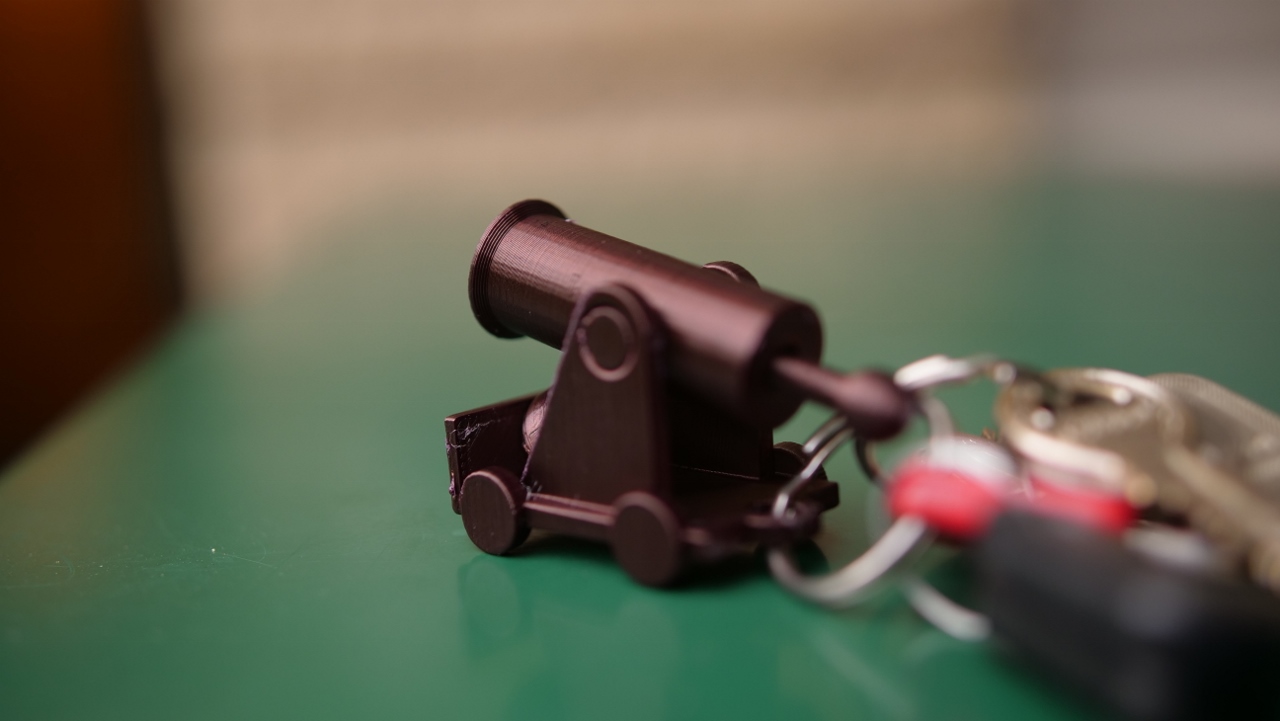 Working Tiny Keychain Cannon (Print-In-Place) by Makkuro | Download ...