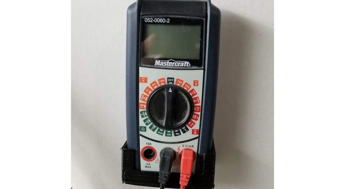 Multimeter Holder by Soloo | Download free STL model | Printables.com