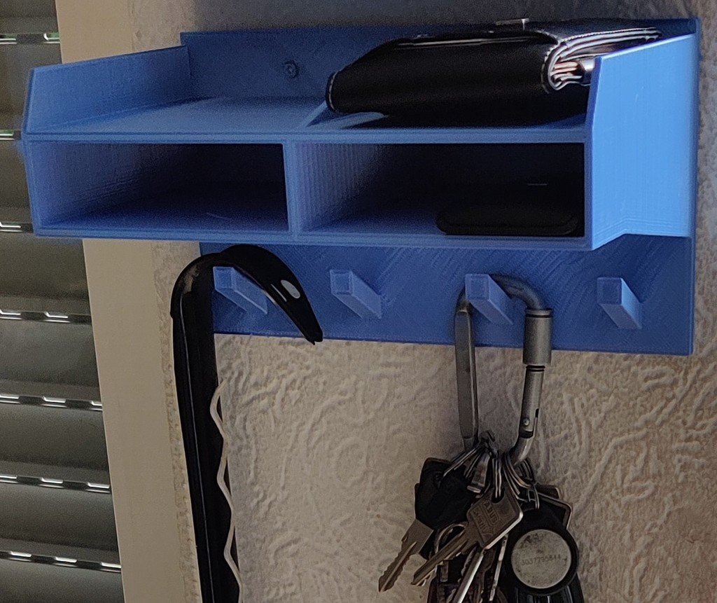 wallet shelf with key hangers by xanatorium | Download free STL model ...