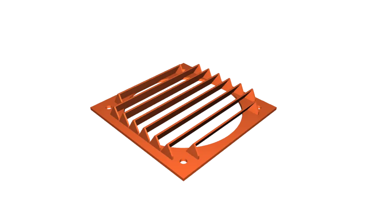 80mm Fan Cover - High Flow by Triple G Workshop | Download free STL ...
