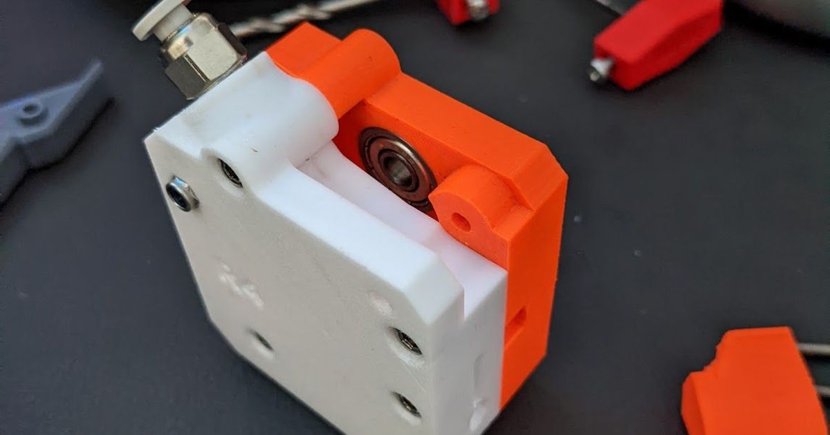 Mini Sherpa reverse Bowden support and Extruder passthru blank by ...
