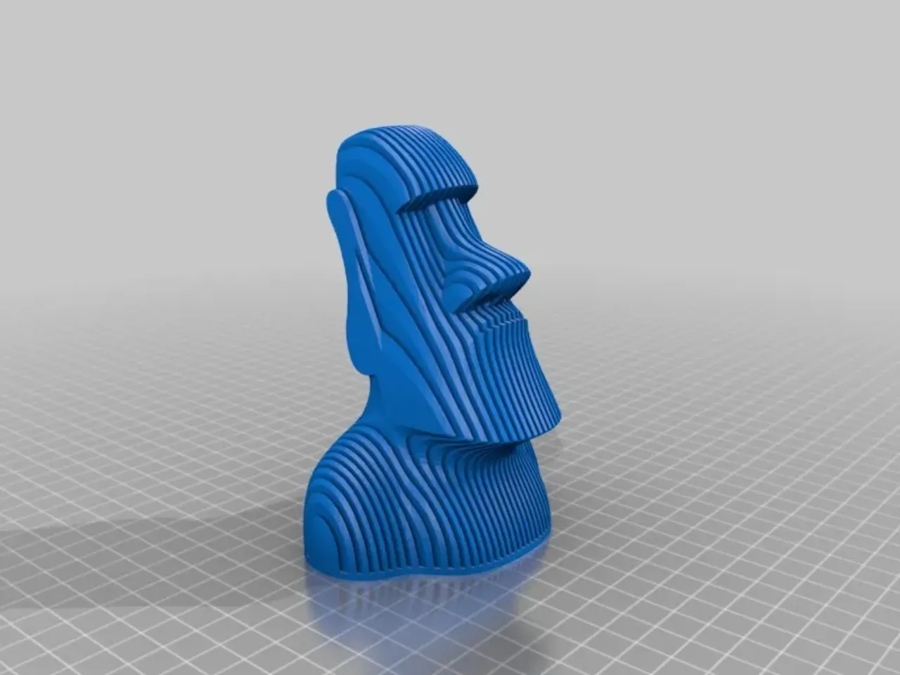 Easter island Moai - Sliced (Single & Dual colour versions) by Aero3D ...