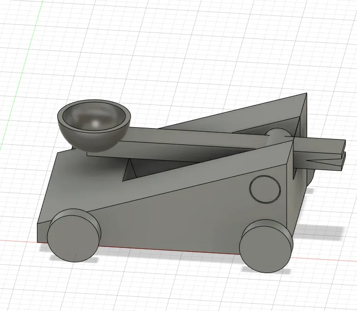 Catapult with Wheels. by Skibub28 | Download free STL model ...