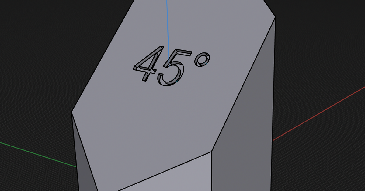 Regular hexagonal prism - cut 45° by JaMi | Download free STL model ...