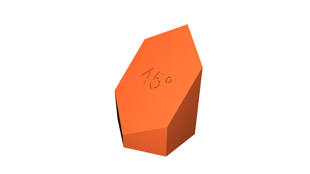Regular hexagonal prism - cut 45° by JaMi | Download free STL model ...