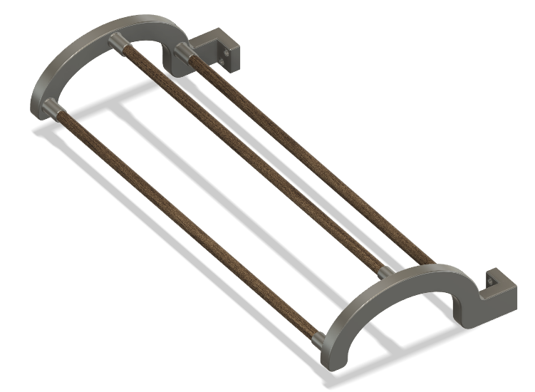 Hair Barrette wall mount / Hårbøjle Stativ by rsodk | Download free STL ...