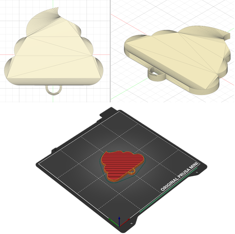 Poop Keyring Silhouette 2D by PYC3D | Download free STL model ...