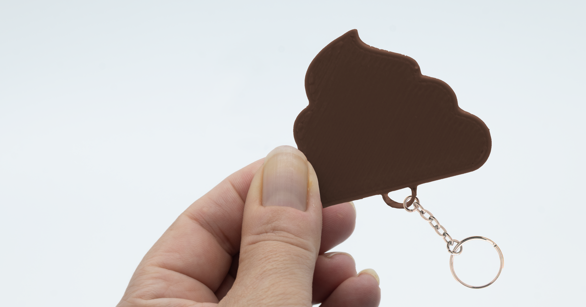 Poop Keyring Silhouette 2D by PYC3D | Download free STL model ...
