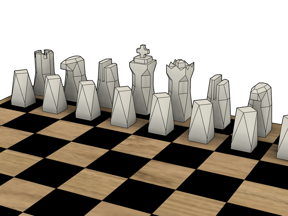 Modern chess pieces von Chris | Kostenloses STL-Modell herunterladen ...