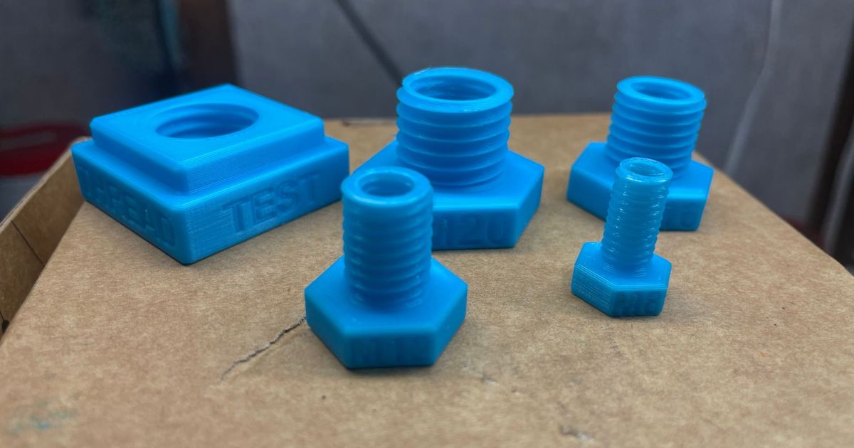 Threads tolerance test by foglie0p | Download free STL model ...