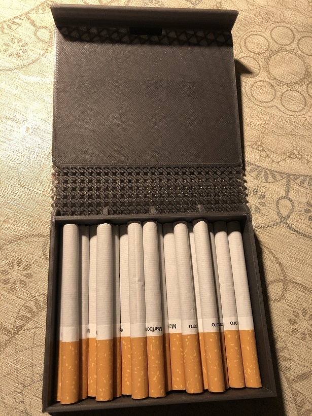 Print-in-place Cigars Box with fabric hinge cover and easy lock by ...