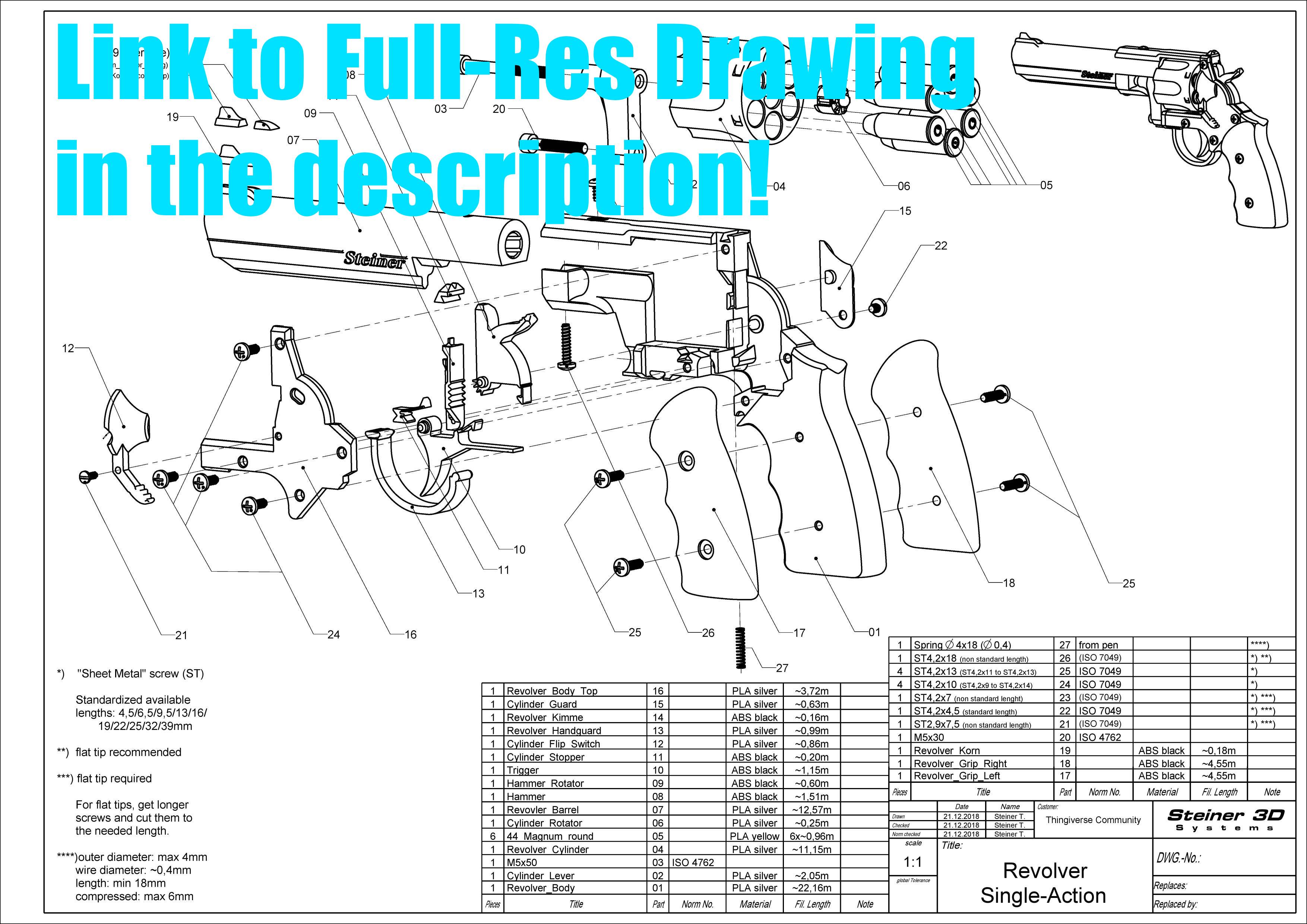Prop Gun | Revolver - Single Action by DeSteiner | Download free STL ...