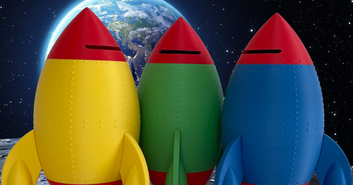 Rocket Money Savings Piggy Bank by D3DCreative | Download free STL ...