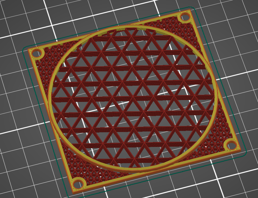 79mm Fitted Fan cover for 80mm fans - Infill Triangles Style by Triple ...