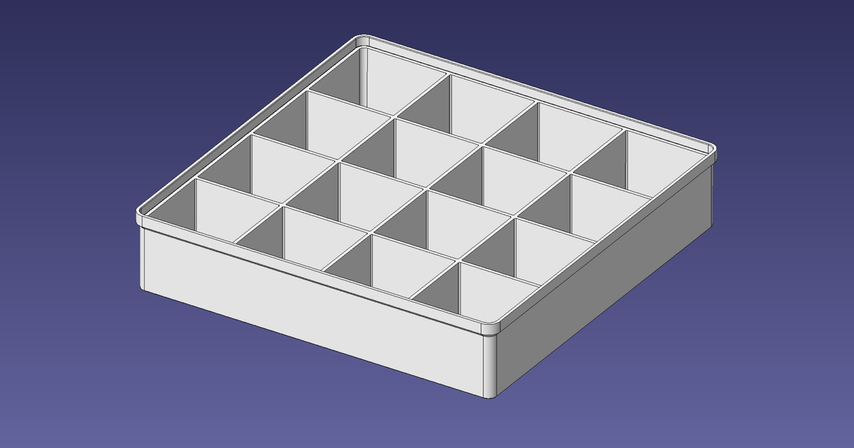 3x3 units, half height, 4x4 grid Stackable Insertbox by Bodo | Download free STL model ...