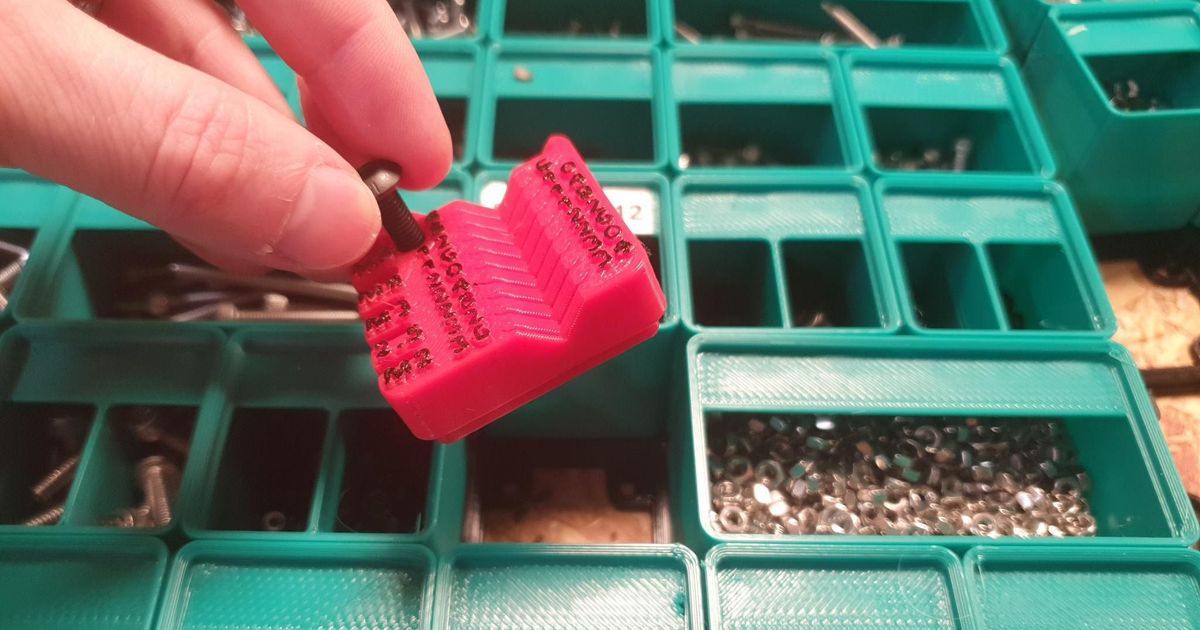 Gridfinity Screw Measure Tool, 1x1 Mini Edition by NoWarrenty | Download free STL model ...