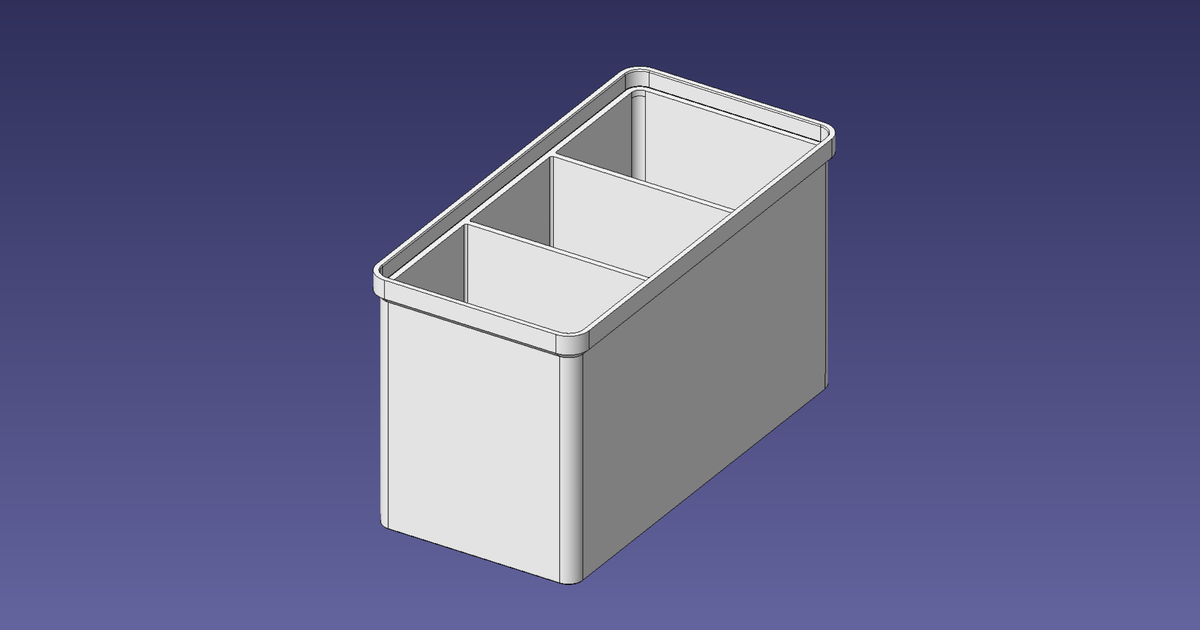 1x2 units, full height, 1x3 grid Stackable Insertbox by Bodo | Download ...
