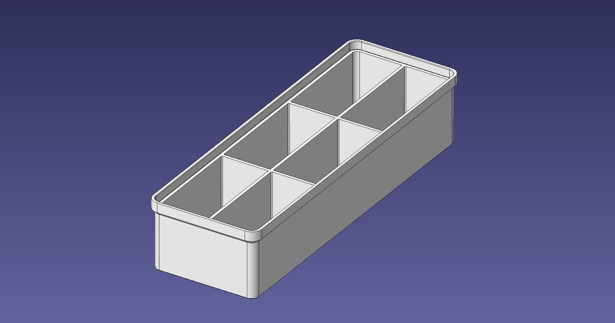 1x3 units, half height, 2x3 grid Stackable Insertbox by Bodo | Download free STL model ...
