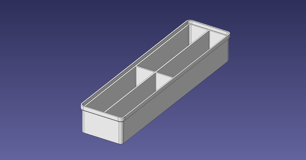 1x4 units, half height, 2x2 grid Stackable Insertbox by Bodo | Download ...