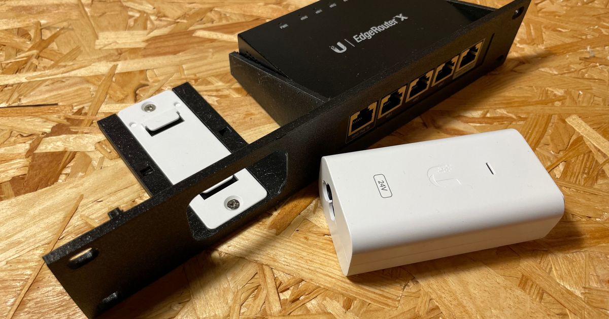 Ubiquiti ER-X - 10 inch rack mount by Gugi | Download free STL model ...