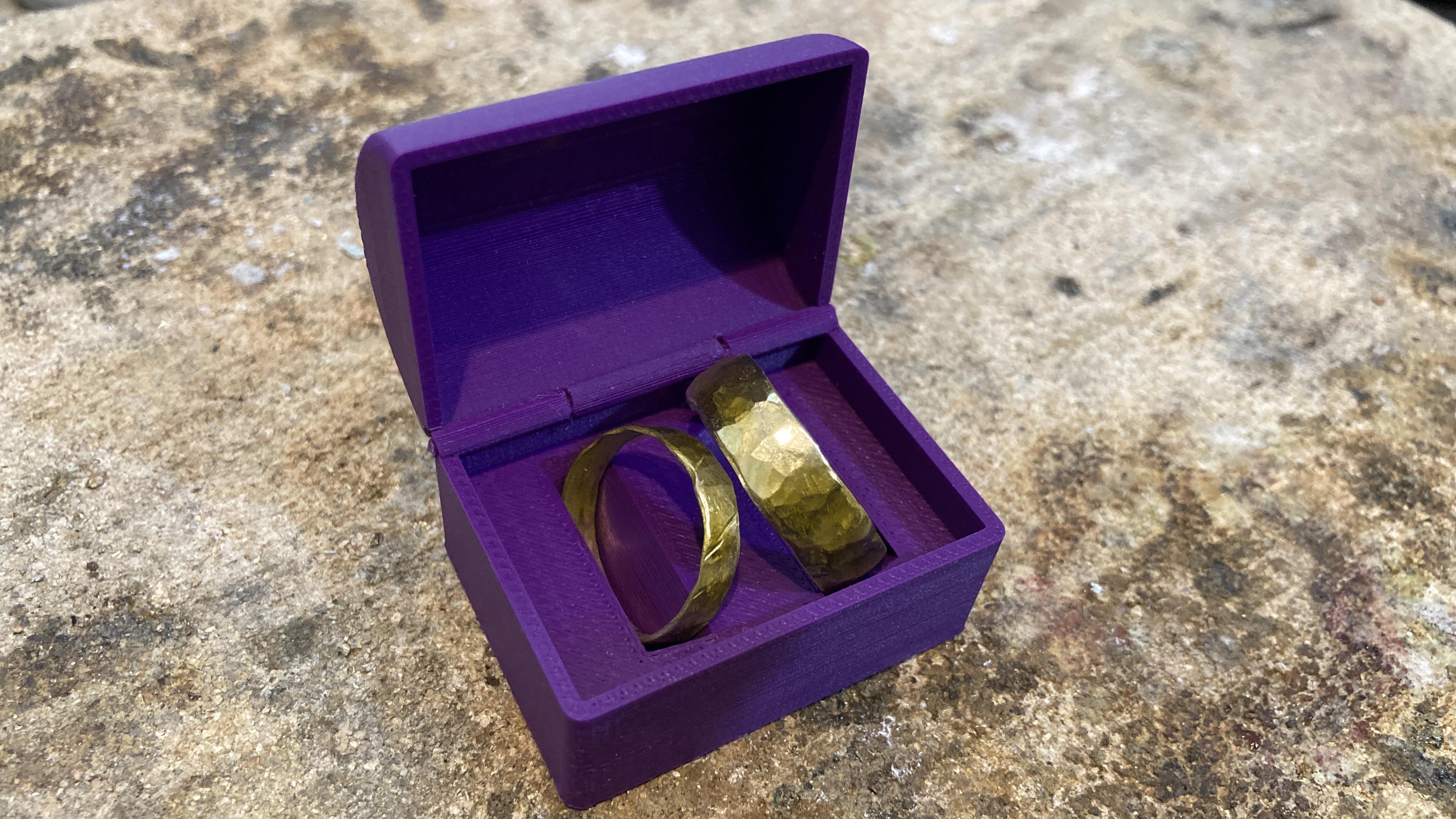 wedding rings box hinged by rubenzilzer | Download free STL model ...