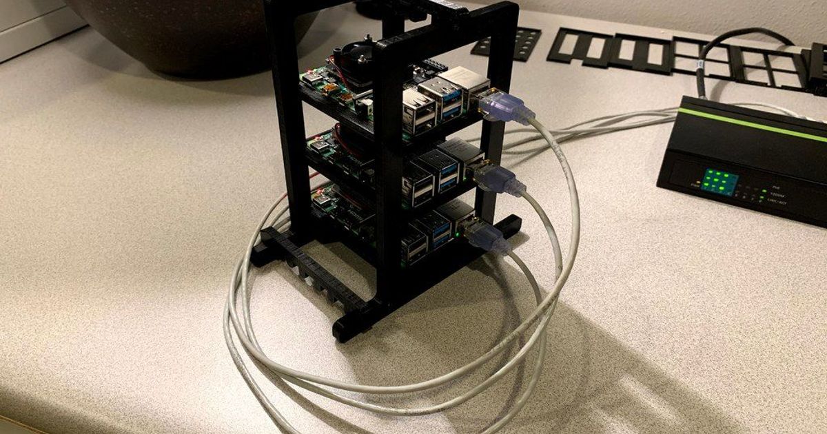 raspberry pi 4 rack by k7n | Download free STL model | Printables.com