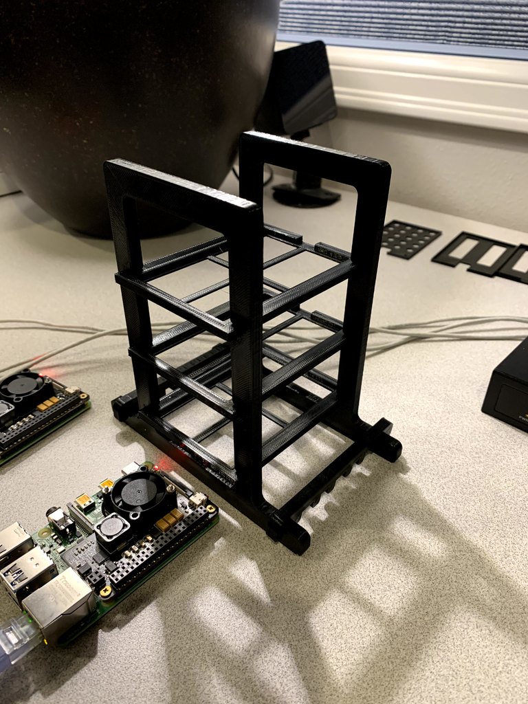 raspberry pi 4 rack by k7n | Download free STL model | Printables.com