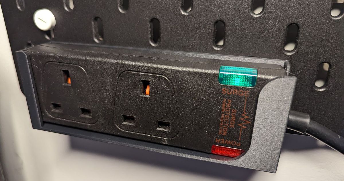 Double Socket Plug Extension holder for Ikea SKÅDIS by ByteSlinger ...