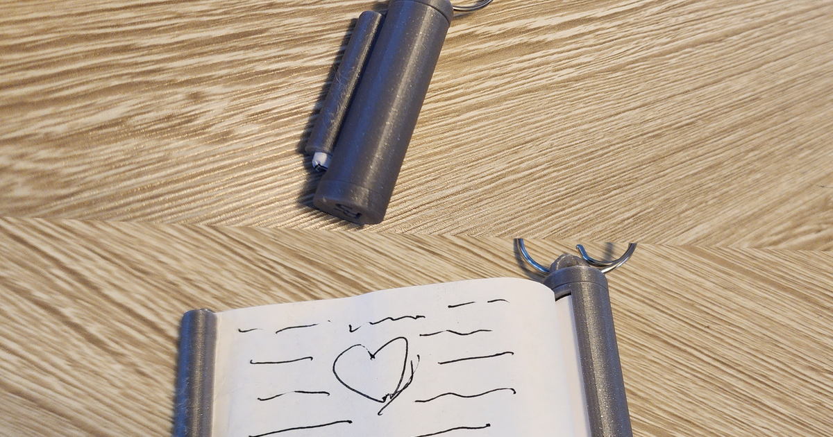 Pocket Scroll Keychain - holds 80cm of paper easy roll-up by Triple G ...