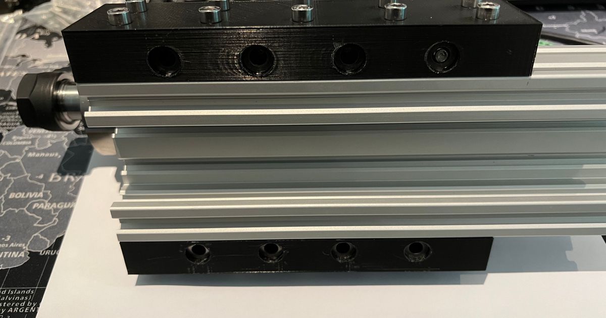 G-Penny spindle mount bracket 8040 U extrusion CNC by Erwin Noordeloos ...